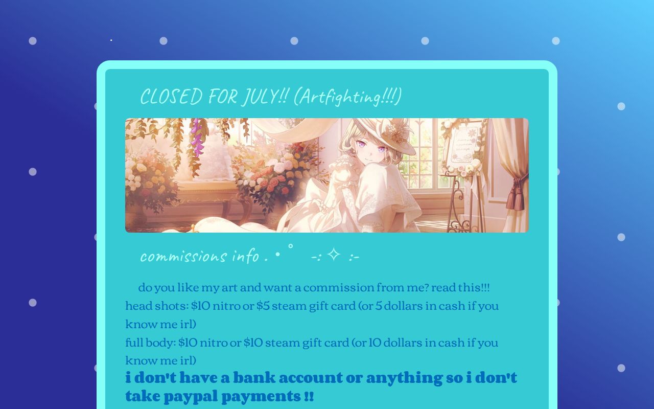 Gem's commission info